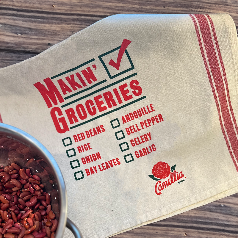 Makin' Groceries Kitchen Towel – Camellia Brand Beans