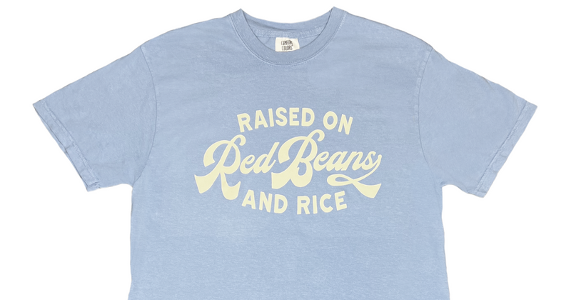 Raised on Red Beans Denim T-shirt – Camellia Brand Beans